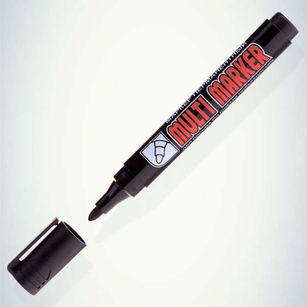 Маркер перманентный Crown Multi Marker 3 мм, Черный, пулевидный /12 ...
