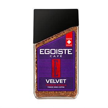 Кофе растворимый сублимированный Velvet, Egoiste, 95 г, Швейцария -1 шт ...