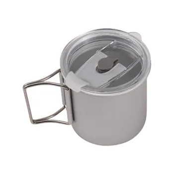 Походная кружка алюминиевый с крышкой, туристический стакан, 300 мл ...