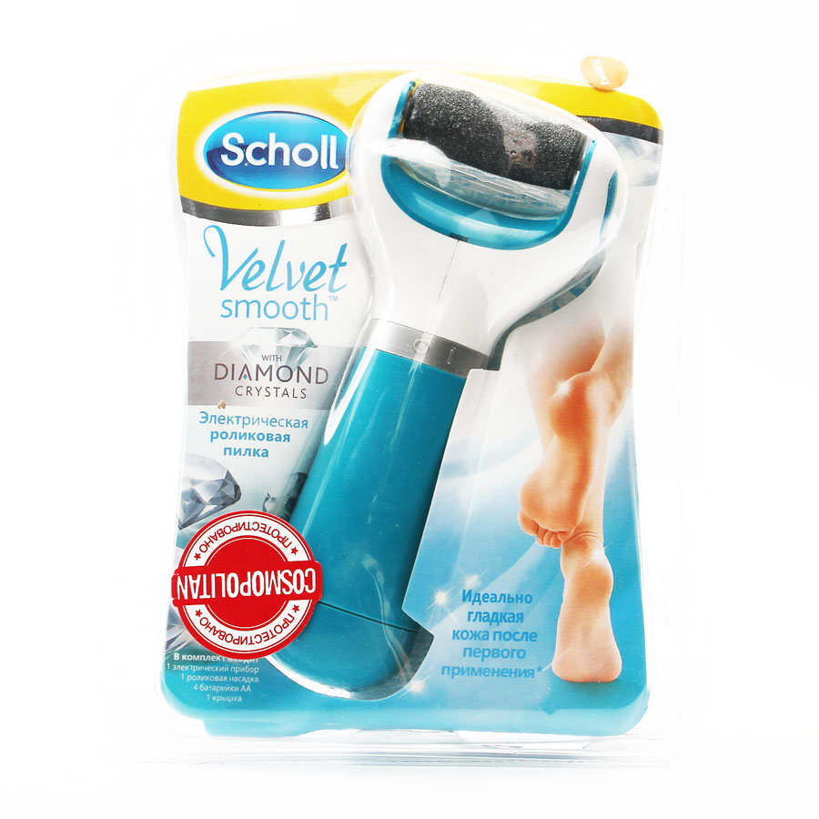 Scholl электрическая пилка Velvet Smooth с жестким роликом из ...
