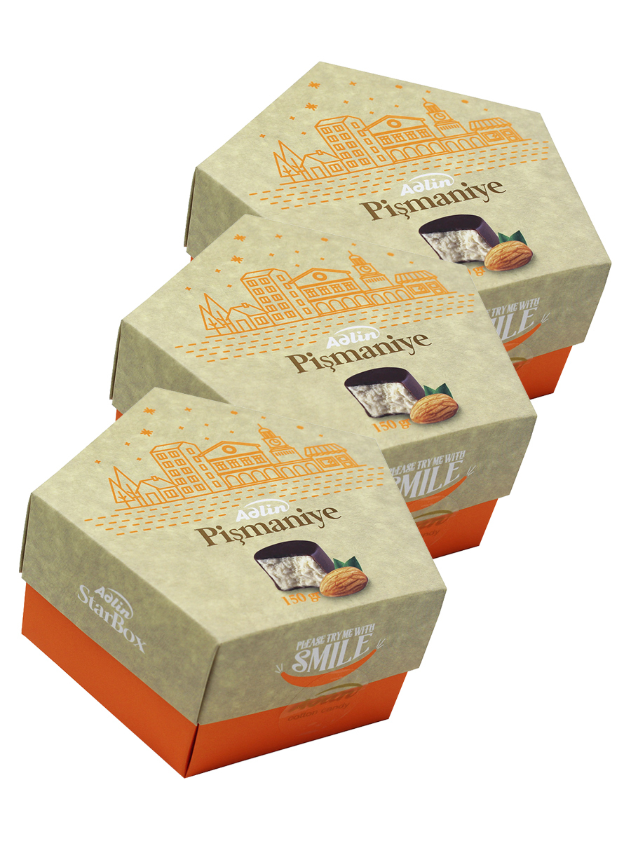 Конфеты из пишмание Adlin Star Box с миндалем, 3 шт по 150 г — купить в ...