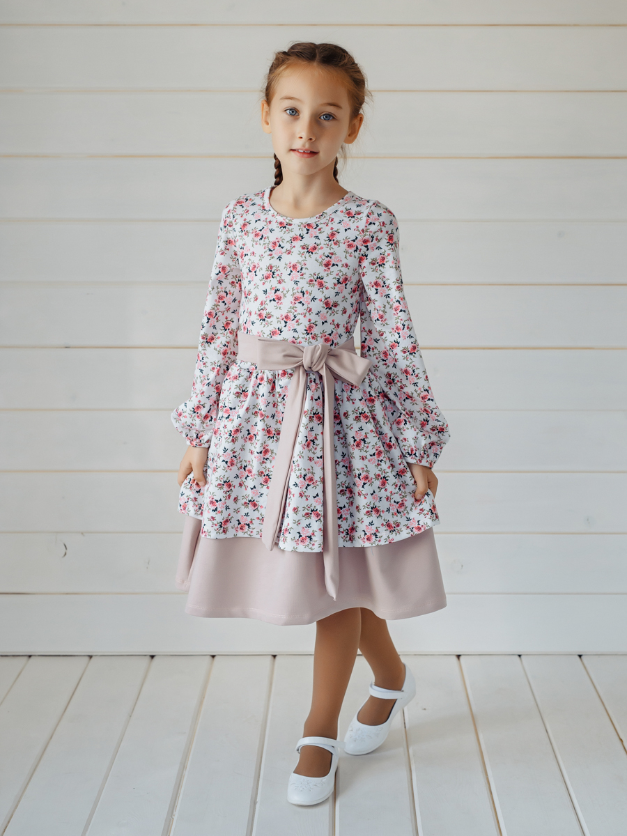 Нарядное платье для девочки длинный рукав/ Платье в детский сад ...