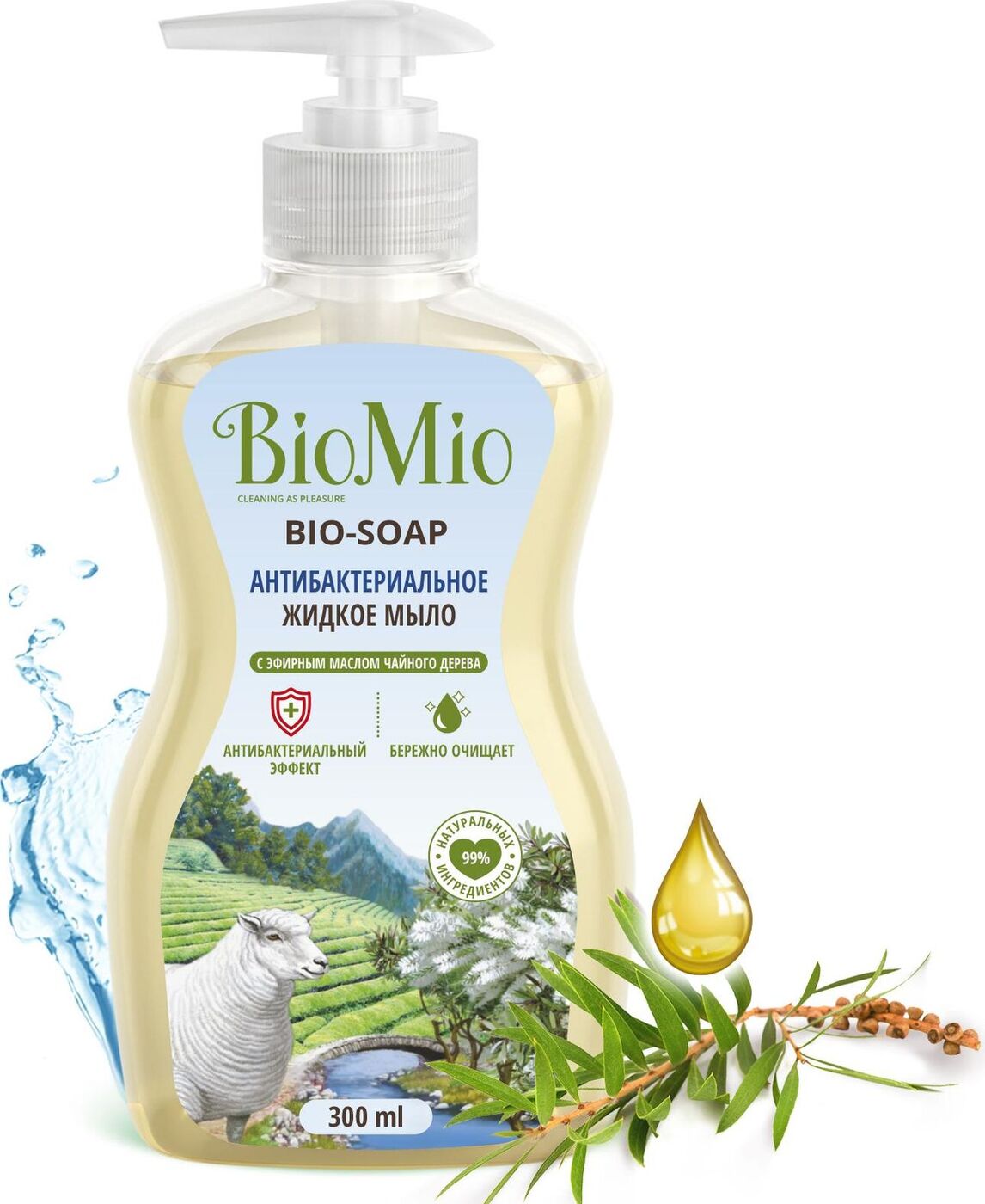 Жидкое мыло BioMio BIO-SOAP Защитное, ЧАЙНОЕ ДЕРЕВО, антибактериальное ...