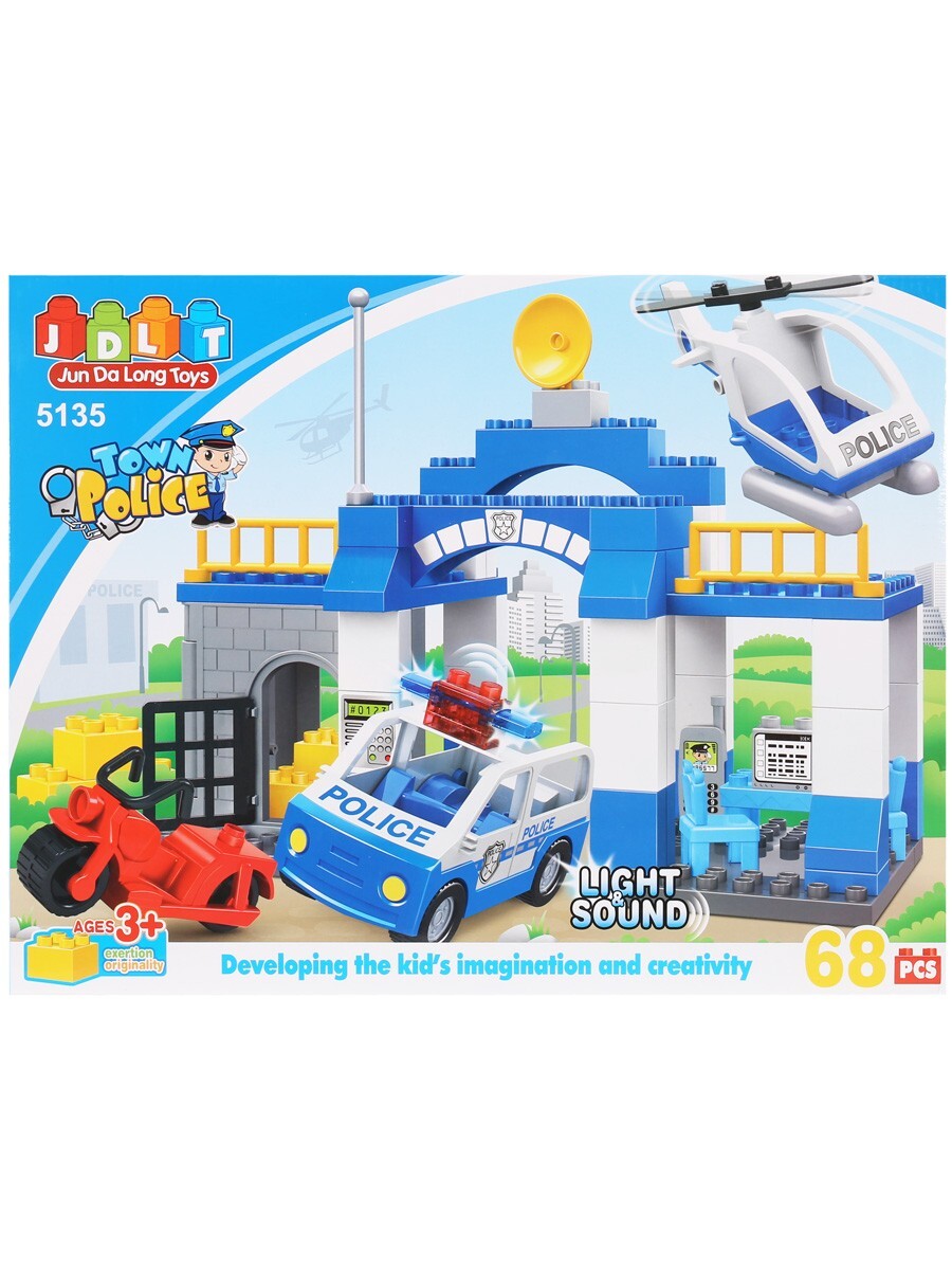 Конструктор блочный JDLT 5135 Городская полиция, 68 деталей — купить в интернет-магазине OZON с ...