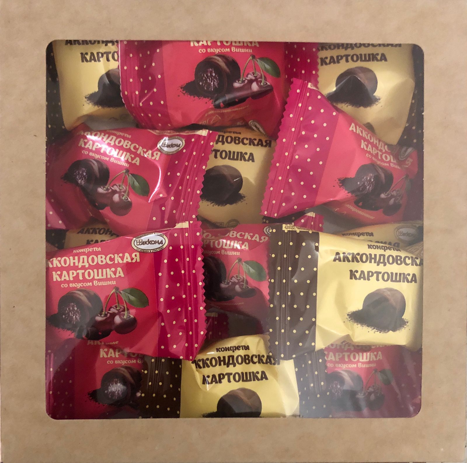 Конфеты Акконд Картошка ассорти ( классическая глазированная + вишневая ...
