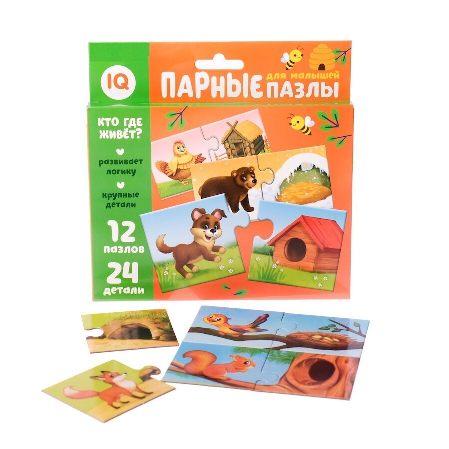 Пазл, пазлы, развивающая игра, головоломка, мозаика Ukid GAME парные ...