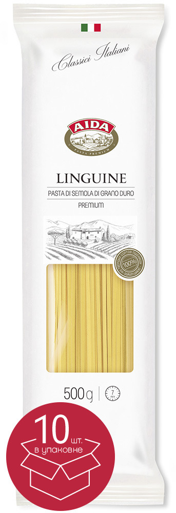 Макаронные изделия AIDA Linguine/Лапша 500г ( 10 шт в упаковке ...