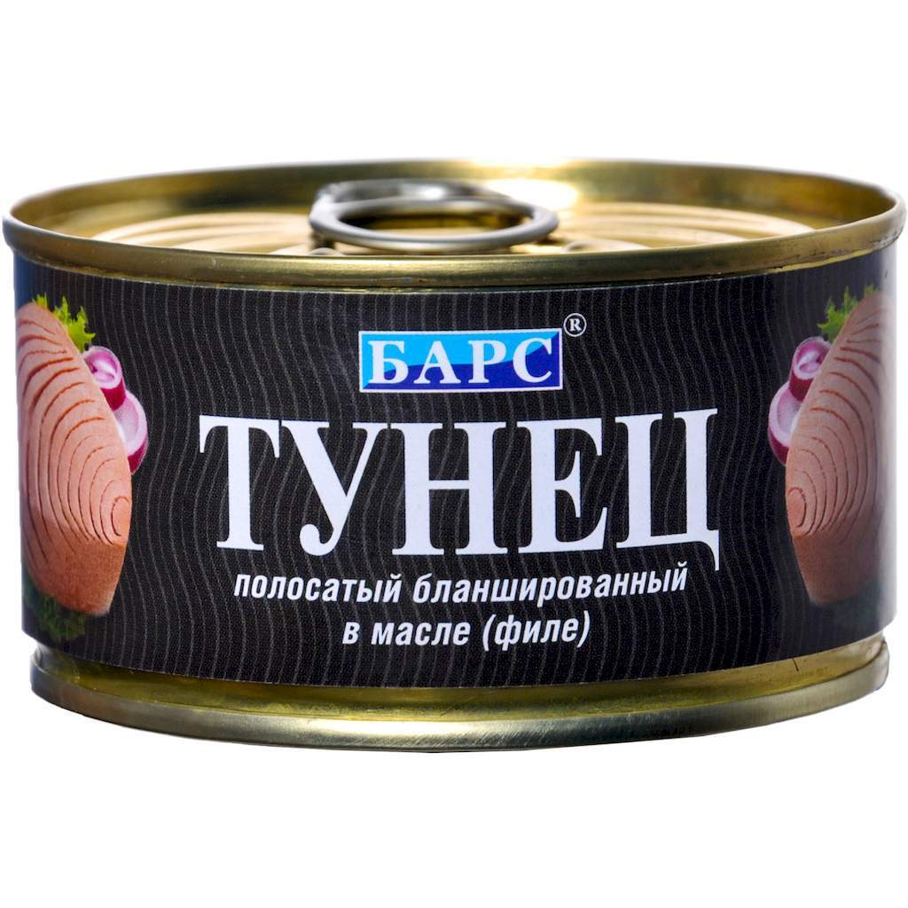 Тунец натуральный макрелевый Барс 250г ключ 8шт — купить в интернет ...