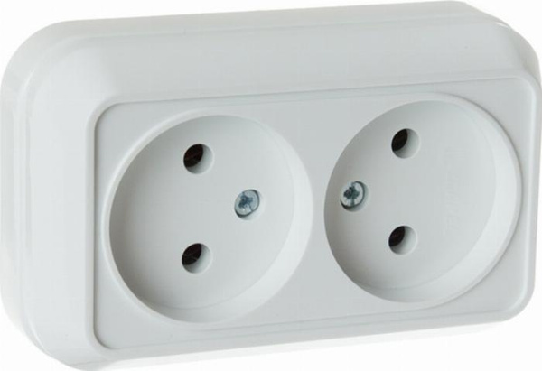 Розетка Makel двойная белая для открытой проводки - купить по низкой цене в интернет-магазине ...