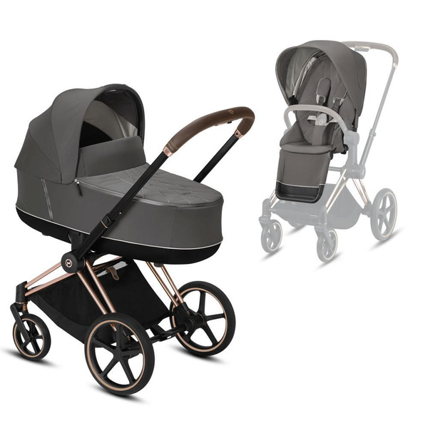 Детская коляска Cybex Priam Iii 2 в 1 Rosegold Soho Grey купить с доставкой по выгодным