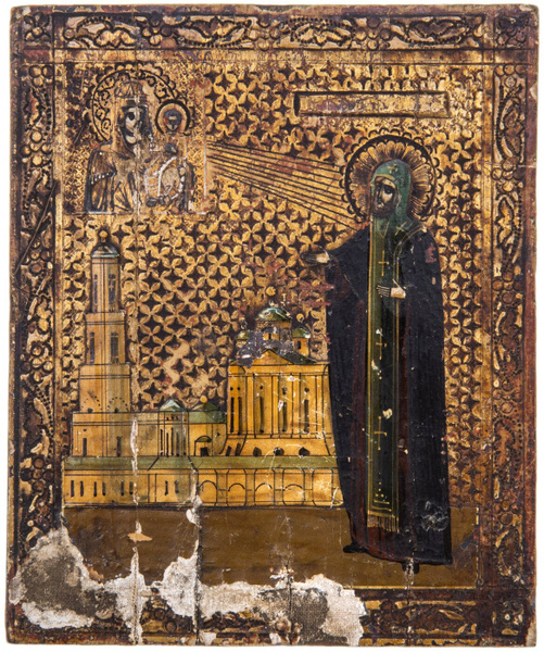 Икона Преподобный Феодосий Тотемский, дерево, темпера, Российская Империя, 1850-1900 гг. купить ...