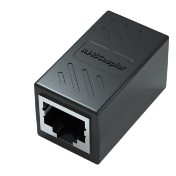 Соединитель RJ45 VCOM Переходник проходной адаптер модуль для интернет ...