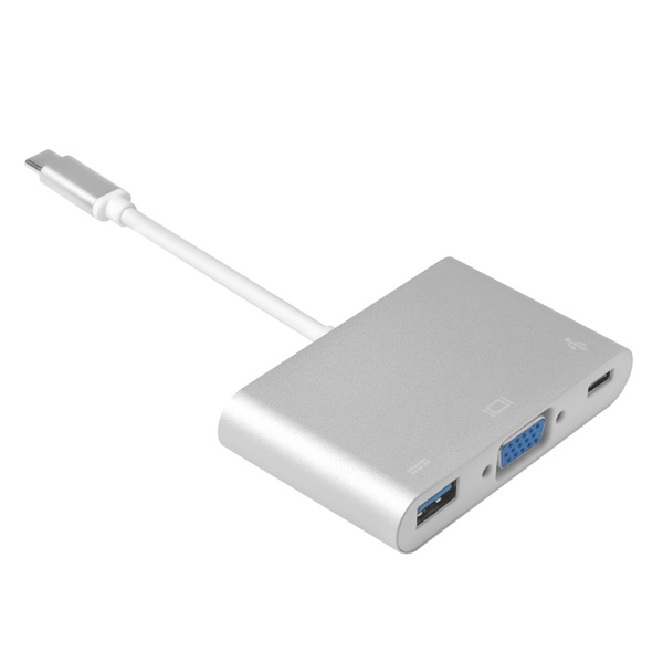 USB Type C VGA + USB 3.0 + Type C переходник GCR для подключения ...