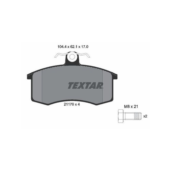 TEXTAR 2117002 Колодки перLADA 110 111 112 GRANTA 2190 KALINA PRIORA ...