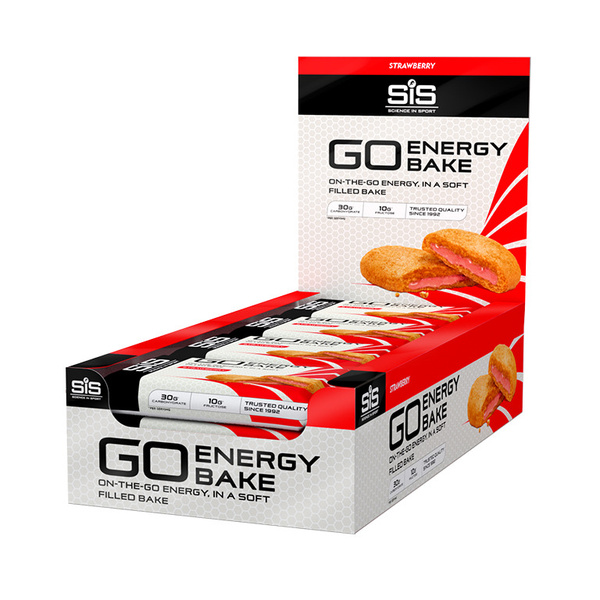 SIS, Батончик энергетический GO ENERGY BAKE Клубника, упаковка 12 штук ...