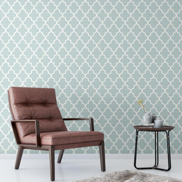 Серо-голубые обои с ромбами decoracion #7174502, 400х280см - купить по ...