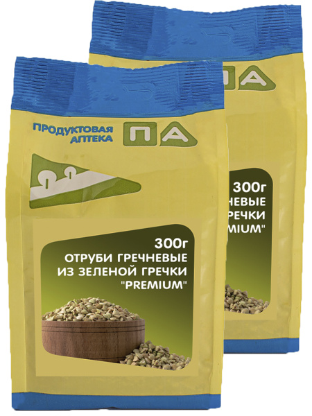Отруби Гречневые Из Зеленой Гречки "Premium" "Продуктовая Аптека" (2шт ...