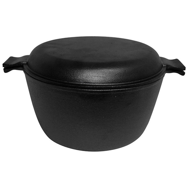 Кастрюля чугунная с крышкой-сковородкой СС-24/45 диам.24см, 4.5л ...