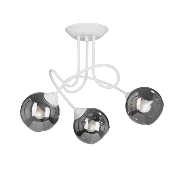 Люстра потолочная Vitaluce V4309-0/3PL, 3 лампы, E27 макс. 40Вт, 9 м2, цвет белый матовый ...