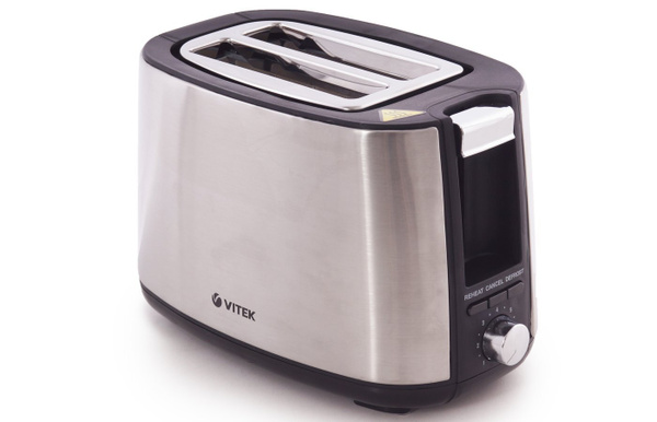 Тостер VITEK VT-7170, серебристый купить по выгодной цене в интернет-магазине OZON (807664945)