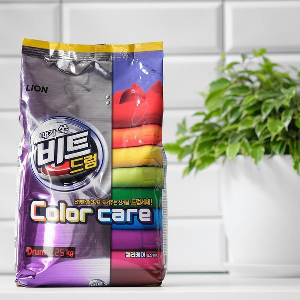 Стиральный порошок CJ Lion Beat Drum Color, автомат, для цветного белья, 2,25 кг - купить с ...