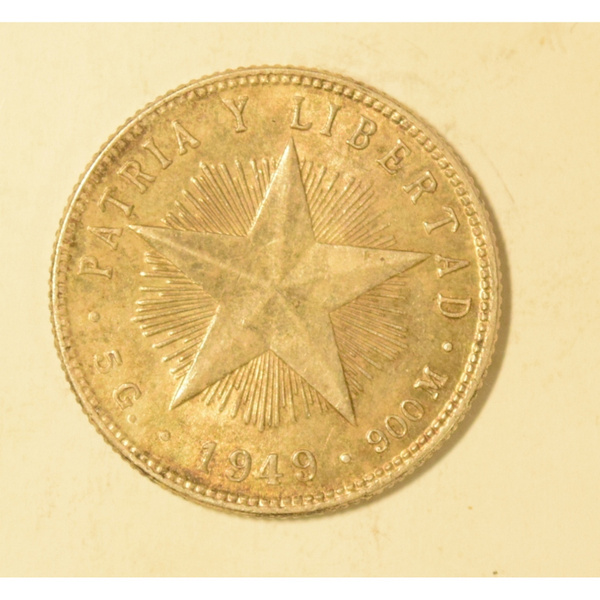 Монеты Куба 1949г. KM#13.2 "VEINTE CENTAVOS" 20 centavos (сентаво) Регулярный выпуск VF - купить ...