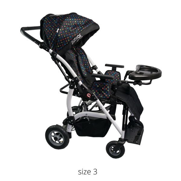 Vitea Care JUNIOR PLUS 3 колёса-пневмо ЦВЕТНОЙ ГОРОХ Кресло-коляска для ...