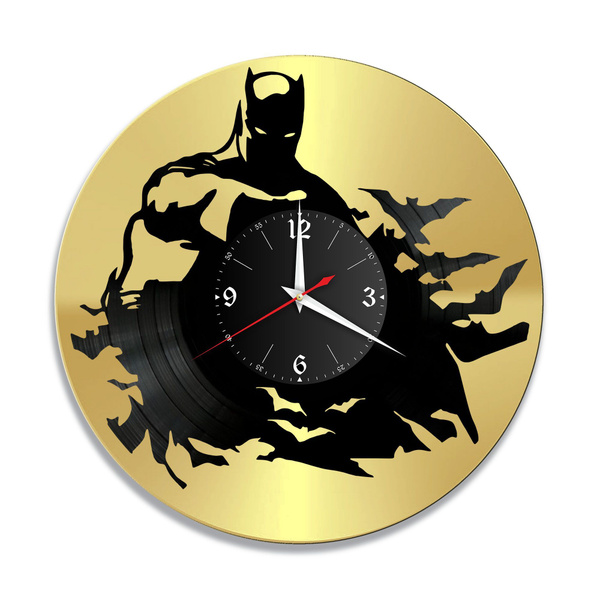 Настенные часы Бэтмен (Batman) золото из винила, #6 - купить по низкой ...