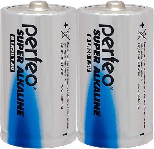 Батарейка D щелочная Perfeo LR20/2SH Super Alkaline 2 шт - купить с доставкой по выгодным ценам ...