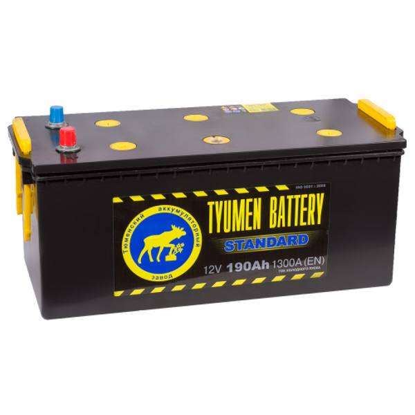 Аккумулятор автомобильный Tyumen Battery Тюмень 190 А.ч Конус. Прямая ...