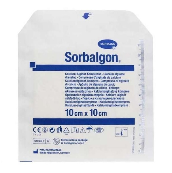 Характеристики Hartmann Sorbalgon Повязка стерильная из волокон кальция ...