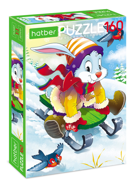 Пазл Hatber 160 элементов А4ф 220х330мм Зайка на горке - купить с доставкой по выгодным ценам в ...