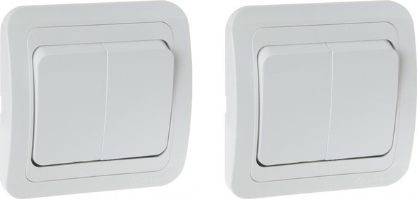 Выключатель Makel Mimoza двухклавишный белый (комплект из 2 шт) купить на OZON по низкой цене ...