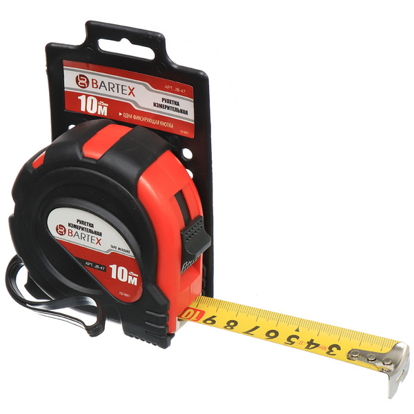 Измерительная рулетка Строительная Bartex 10 м х 25 мм купить по низкой цене с доставкой в ...