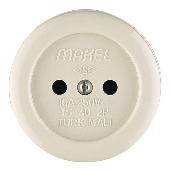 Розетка 1-м ОП 16А IP20 круглая без заземл. бел. Makel 16012 (6шт.в упак.) - купить по низкой ...