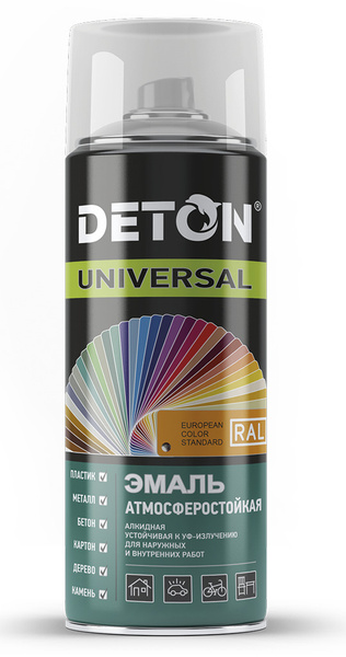 Аэрозольная краска Deton 00-00022517, Алкидная, Глянцевое покрытие ...