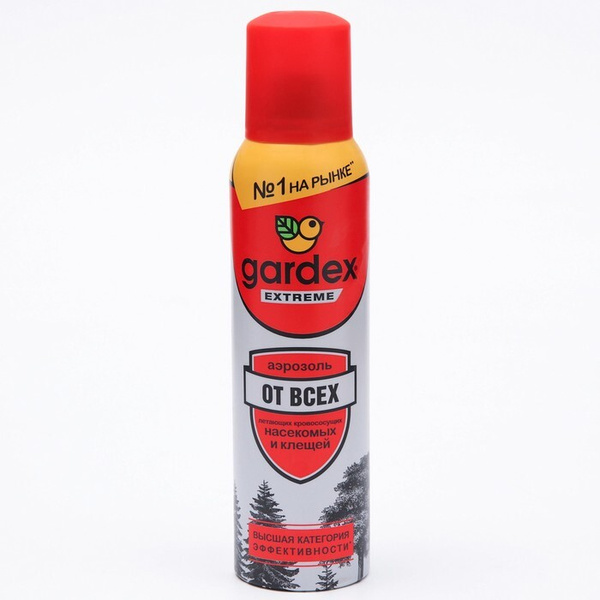 Аэрозоль от всех летающих кровососущих насекомых и клещей Gardex ...