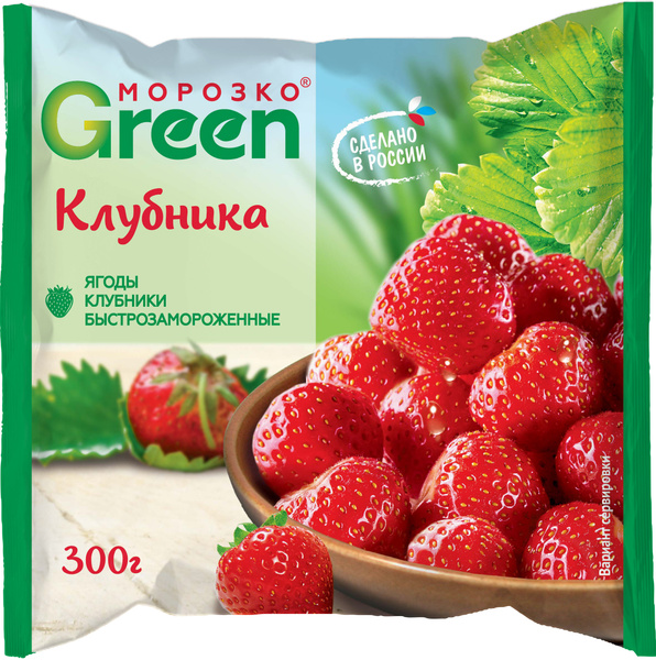 Клубника Морозко Green, замороженная, 300 г - купить с доставкой по ...