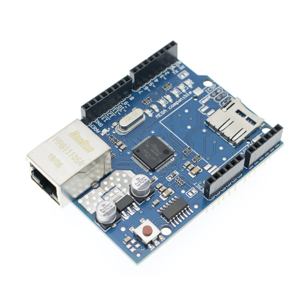 Плата расширения шилд Arduino Uno Ethernet Shield W5100 купить с