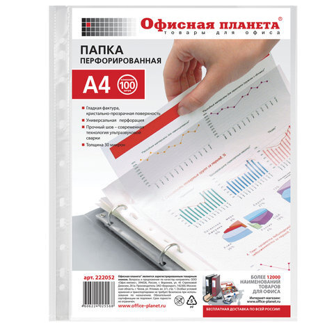 ОФИСНАЯ ПЛАНЕТА Файл 100 шт., 30 мкм купить на OZON по низкой цене ...
