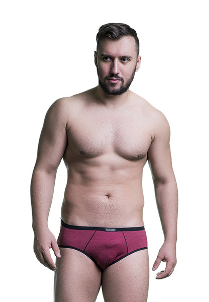 Трусы Мужской Cascatto слипы Хлопок, Модал бордовый, размер 46, 48 Средняя Китай Повседневный ...