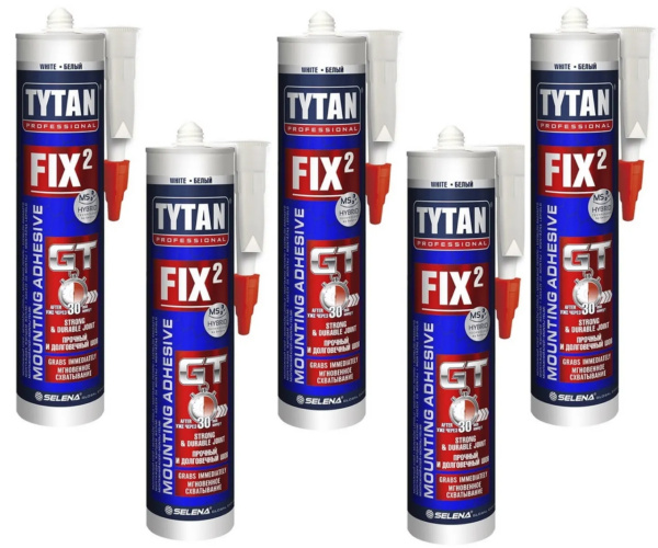 Монтажный клей Tytan Professional Fix2 GT 5 290 мл, белый - купить по ...