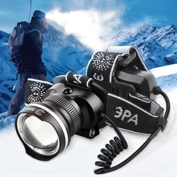 Фонарь налобный светодиодный ЭРА GA-806 / Мощный фонарик аккумуляторный ...