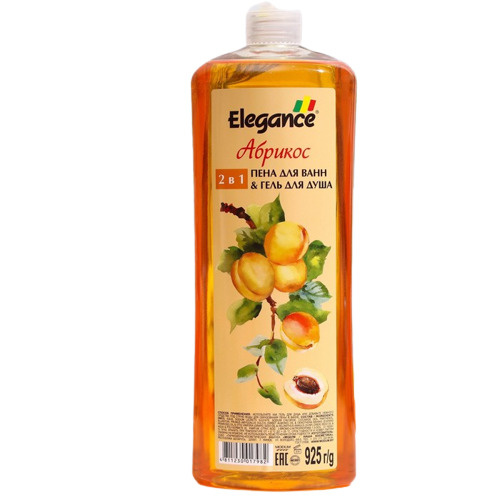 Пена для ванн и Гель для душа Elegance 2 в 1 Абрикос 925 г купить с