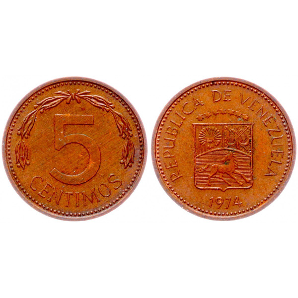 Венесуэла 5 Сентимо 1974 год Y# 49 - купить в интернет-магазине OZON с быстрой доставкой (619913697)