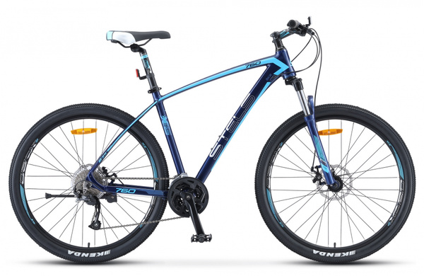 Велосипед горный STELS Navigator 760 MD 27.5" V010 16" Темно-синий ...