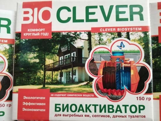 Средство биобактерии 2в1 Bioclever для очистки без откачки выгребной ...