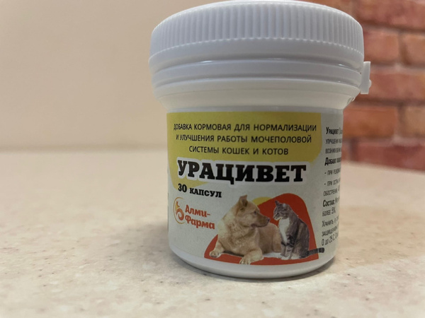 капсулы от мочекаменной болезни котов Урацивет - купить с доставкой по ...