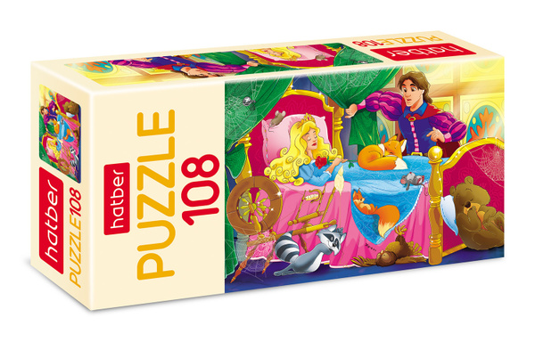 Пазлы Hatber 108 элементов А4ф 300х210мм -Спящая красавица- - купить с доставкой по выгодным ...