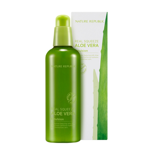 NATURE REPUBLIC Эмульсия для лица с алоэ вера Real Squeeze Aloe Vera ...